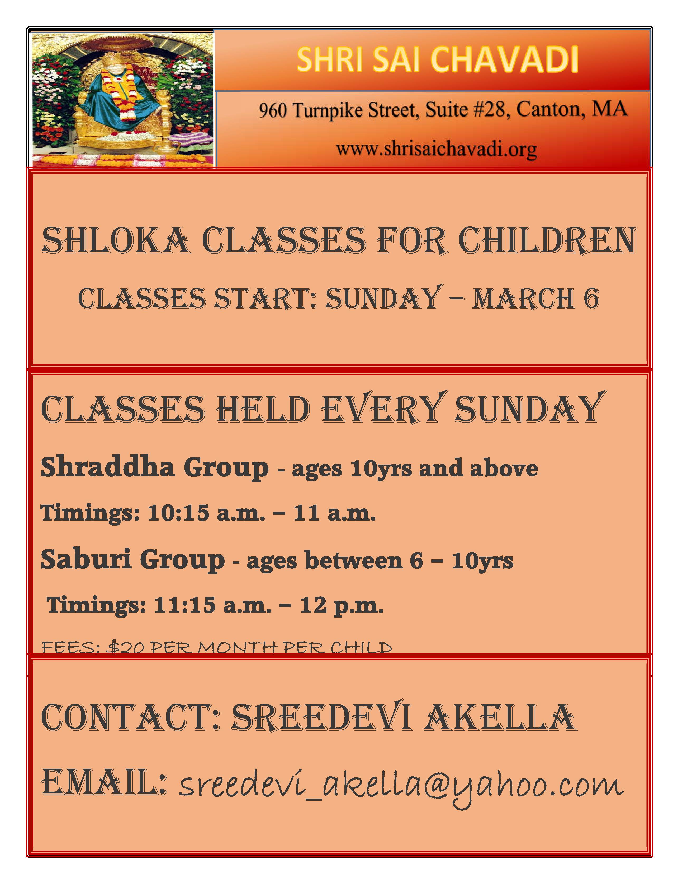 Shloka classes for kids-Spiritual
